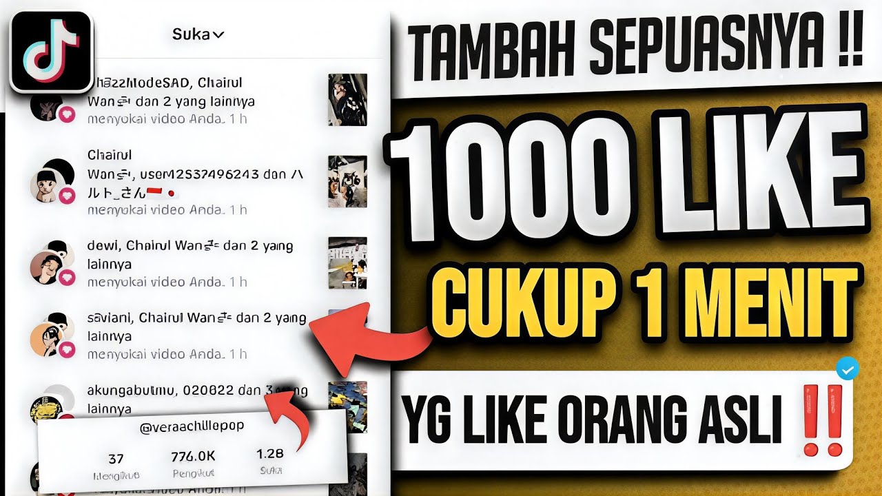 Cara Menambah Like DI Tik Tok Gratis!! Sepuasnya Tanpa Aplikasi ...