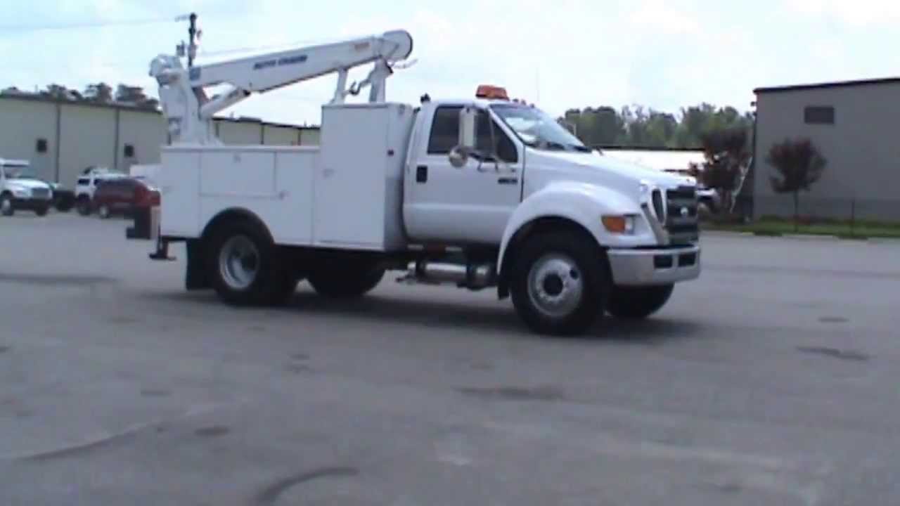 2006 Ford F750 XL with IMT Service Body and Crane - YouTube