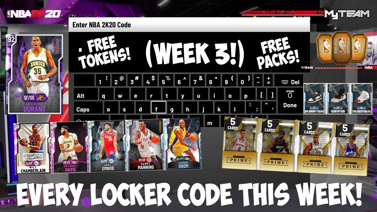 EVERY LOCKER CODE THIS WEEK IN NBA 2K20 MYTEAM! (27 April - 4 May ...