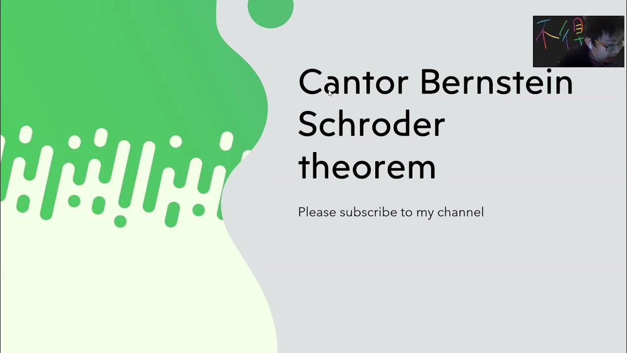 Cantor Bernstein Schroeder theorem proof - YouTube