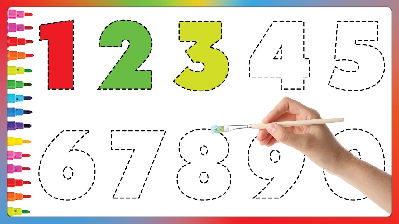 Learn Number and Learn Colors / Number Coloring Pages #numbers # ...