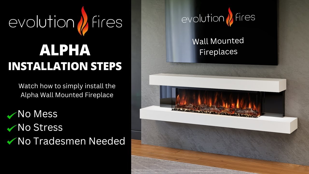 Wall Mounted Electric Fireplace Installation by Evolution Fires - YouTube