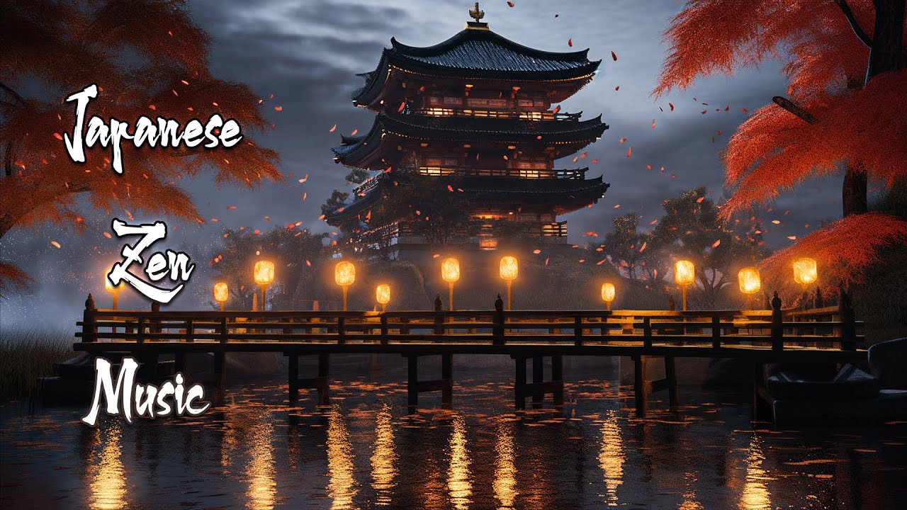 Peaceful Night by The Lake - Japanese Flute Music - Meditation Music ...