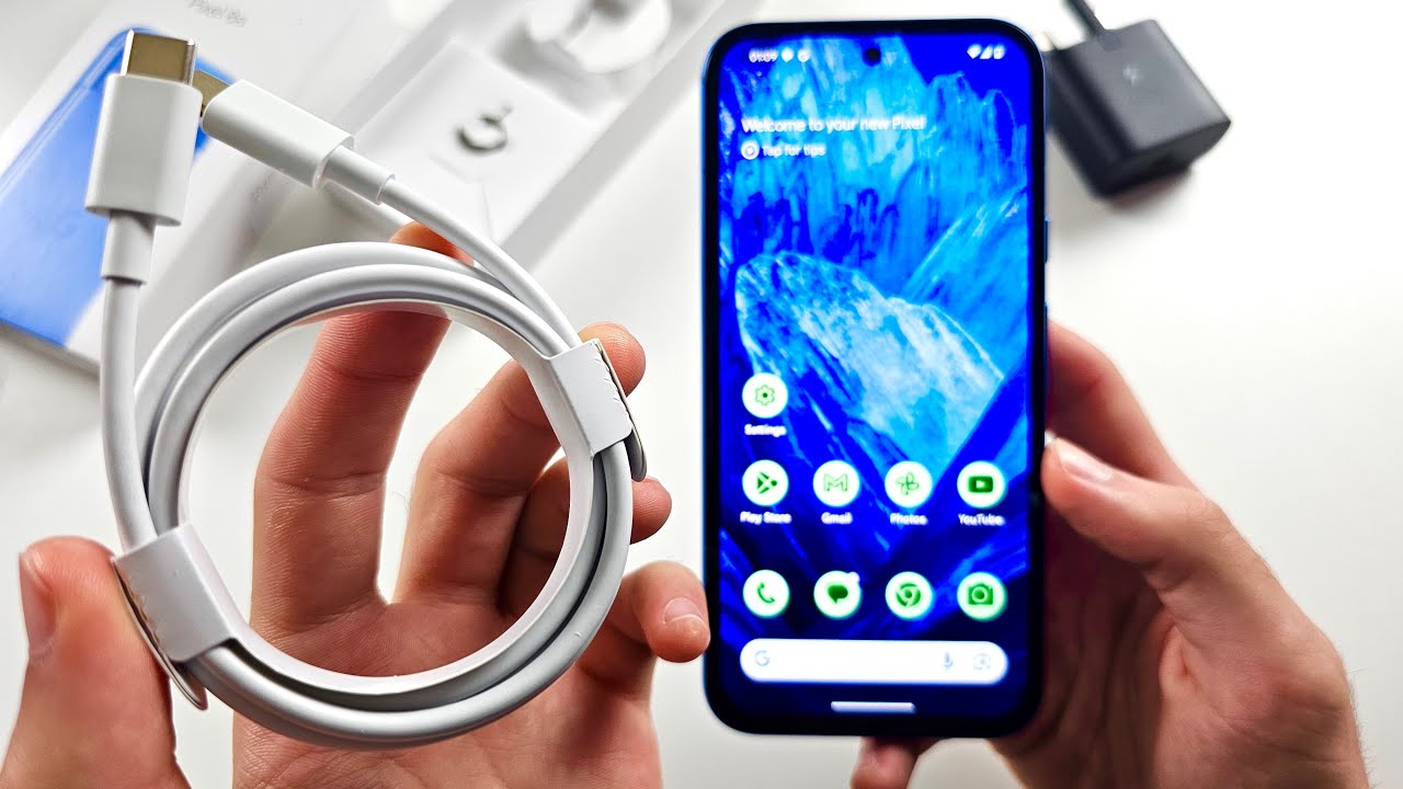 How To Connect Charger to Google Pixel 8a - YouTube