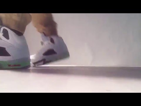 Jordan 5 pro stars/ space jams on feet