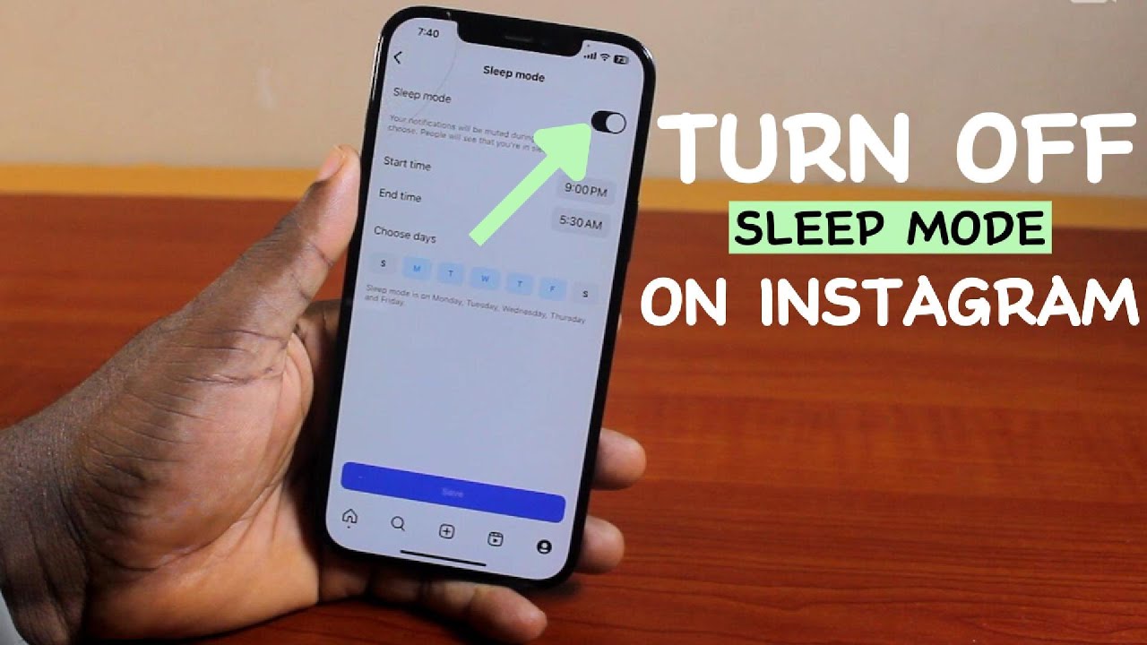 How to Turn Off Sleep Mode on Instagram - YouTube