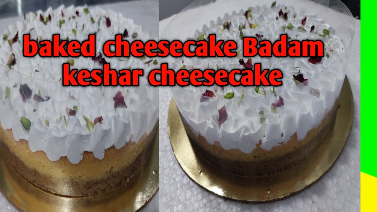 baked cheese cake Badam keshar cheesecake I baked cheesecake recipe ...