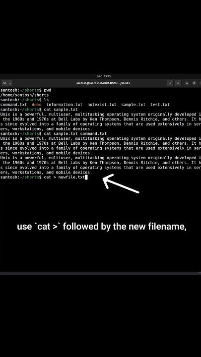 Learn Linux Unix Cat Command In 60 Seconds Linux Unix Commands For