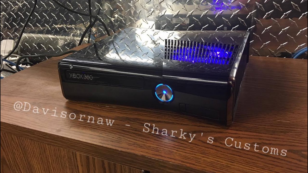 Custom Glossy Trinity RGH2 Blue Leds (RGH/JTAG) Sharky's Customs ...