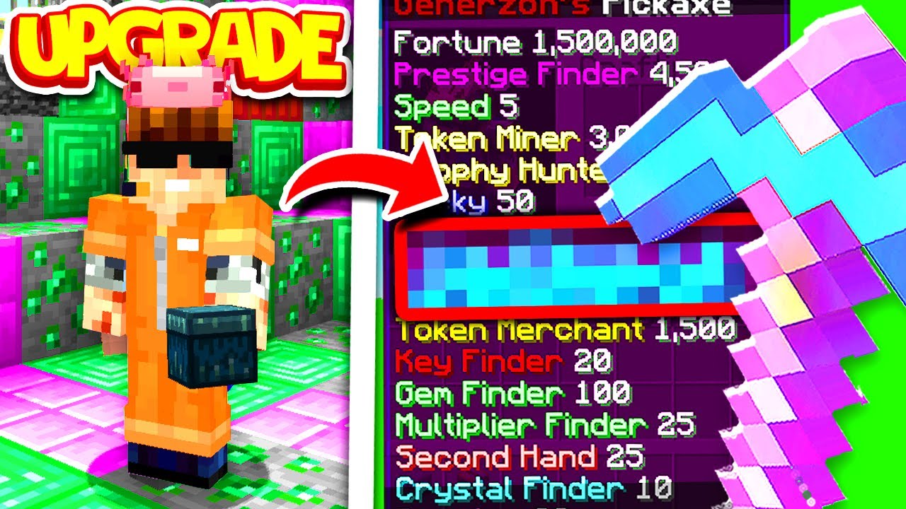 Our BIGGEST PICKAXE UPGRADE YET in MINECRAFT: PRISONS?! | Minecraft OP PRISON #5 - YouTube