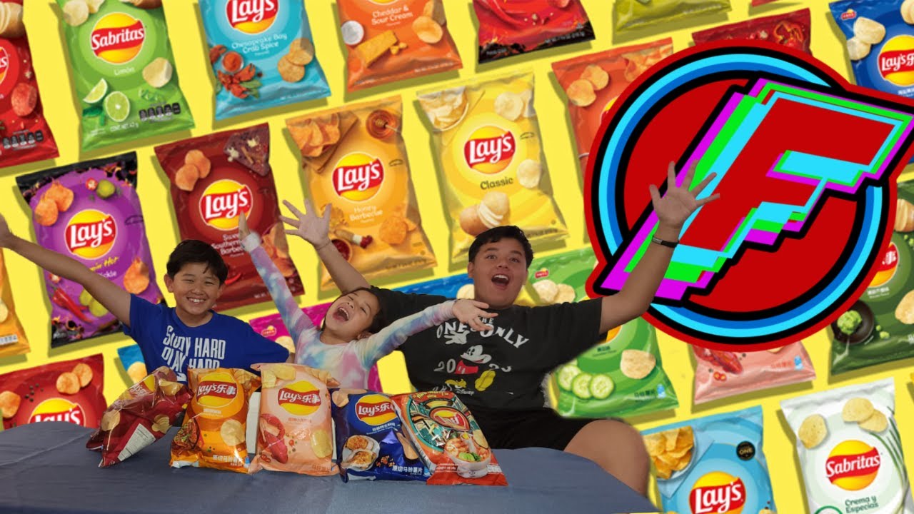 Lays Chip taste test, trying new flavors w/ FloresFamilyFun - YouTube