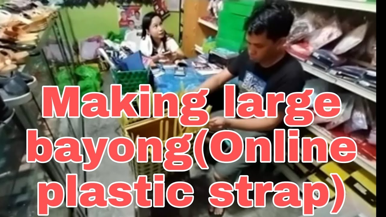 Making large bayong Black & Yellow combination(Online plastic strap ...