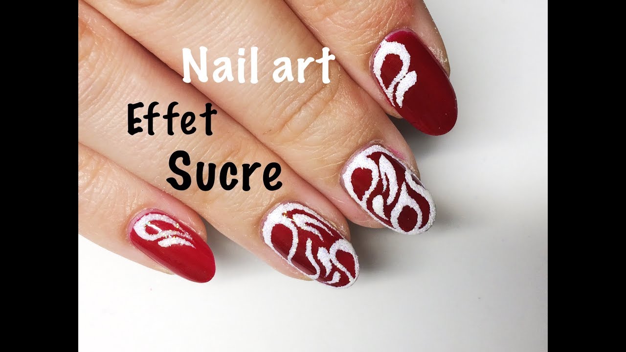 Tuto nail art effet sucre - YouTube