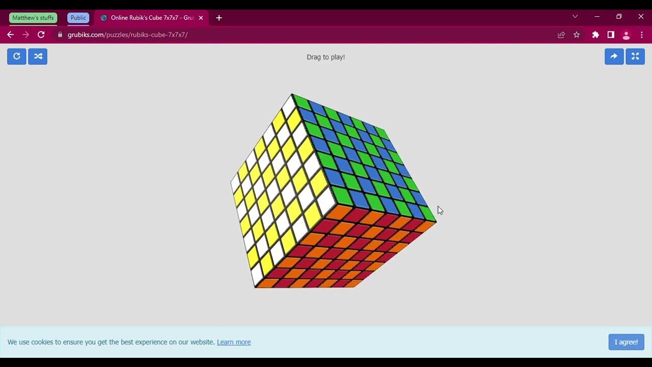 Checkerboard Pattern On A Online 7x7 Cube - YouTube