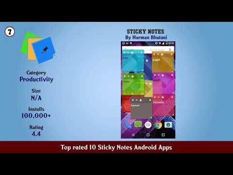 Top rated 10 Sticky Notes Android Apps - YouTube