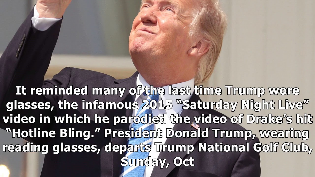 Photo of trump wearing glasses goes viral - YouTube