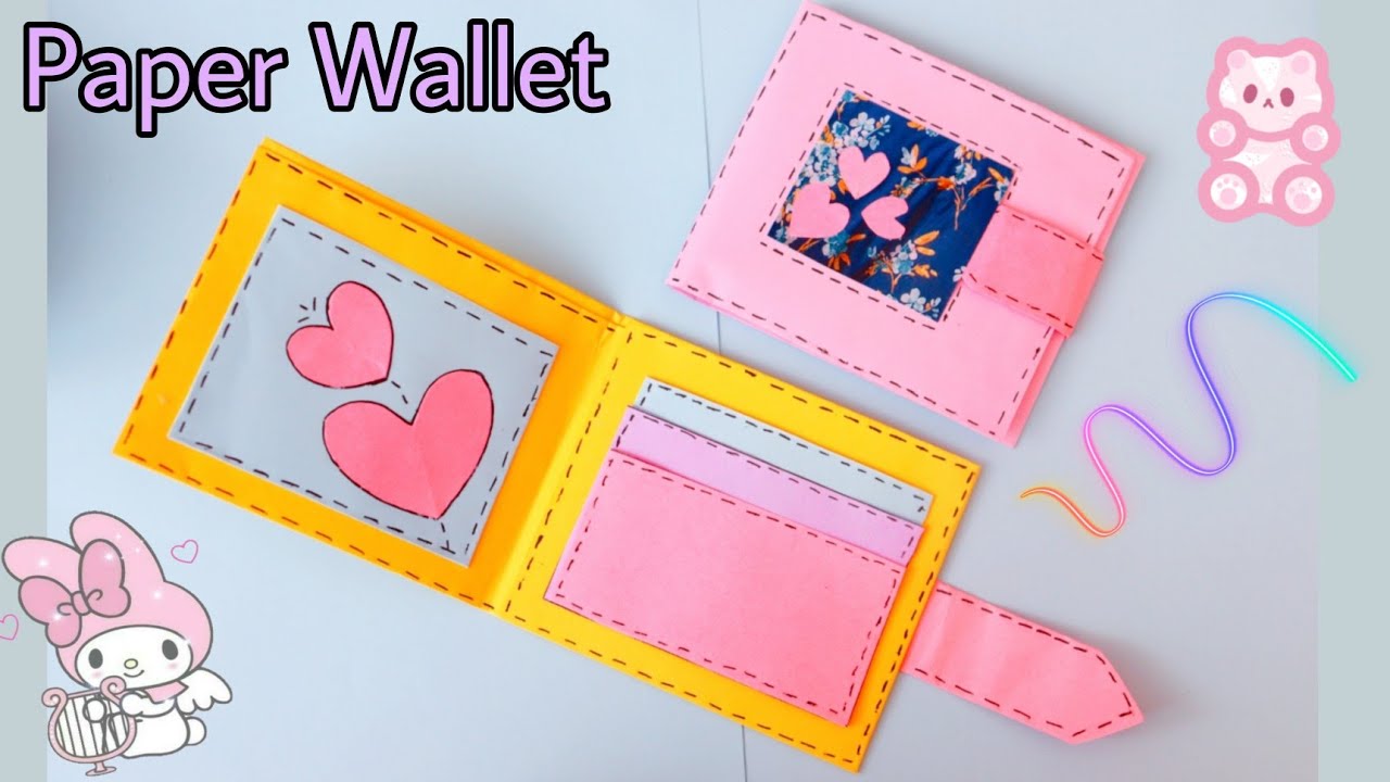DIY | How to make paper wallet | Simple paper wallet tutorial | Paper ...