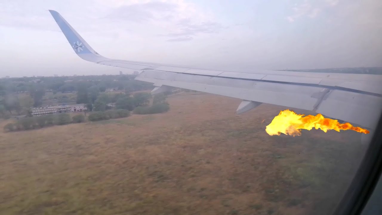 Engine on Fire | Airbus A320 Making Emergency Landing After Left Engine ...