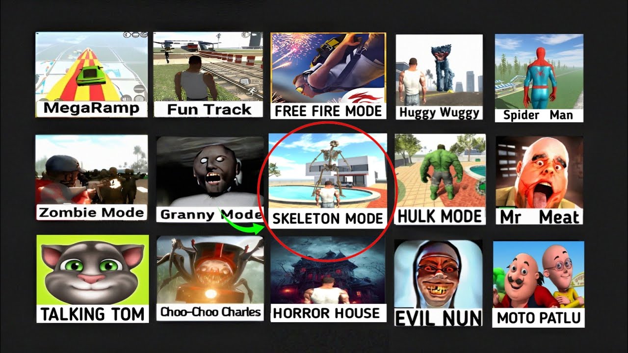 NEW UPDATE SKELETON MODE - INDIAN BIKES DRIVING 3D - YouTube