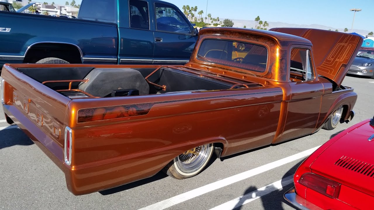 1965 Ford F-100 Custom Paint Bagged Shaved Slammed Lowrider 65 F100 ...