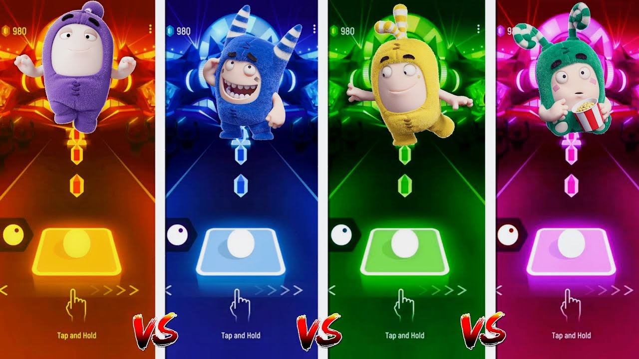 Oddbods Jeff🆚Oddbods Pogo🆚Oddbods Bubbles🆚Oddbods Zee - Tiles Hop EDM ...