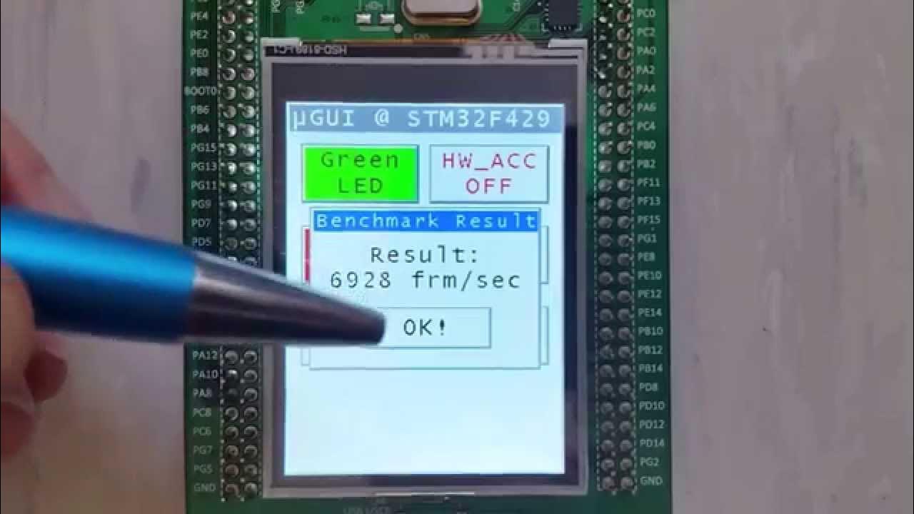 µGUI v0.3 | Example Project | STM32F429 Discovery | CooCox - YouTube
