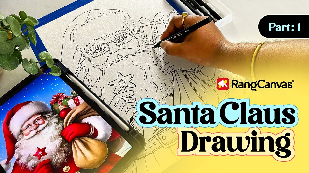 Santa Claus drawing | Christmas drawing | How to draw Santa Claus easy ...