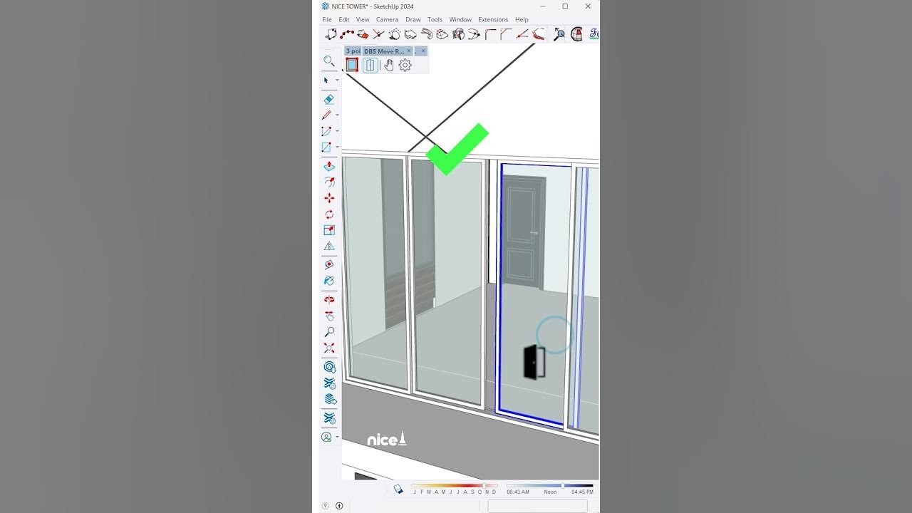 SketchUp tips 🌟an amazing tutorial using 3point window and DBS move plugins in SketchUp. # ...