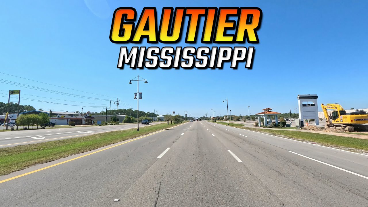 Gautier Mississippi Driving Through - YouTube