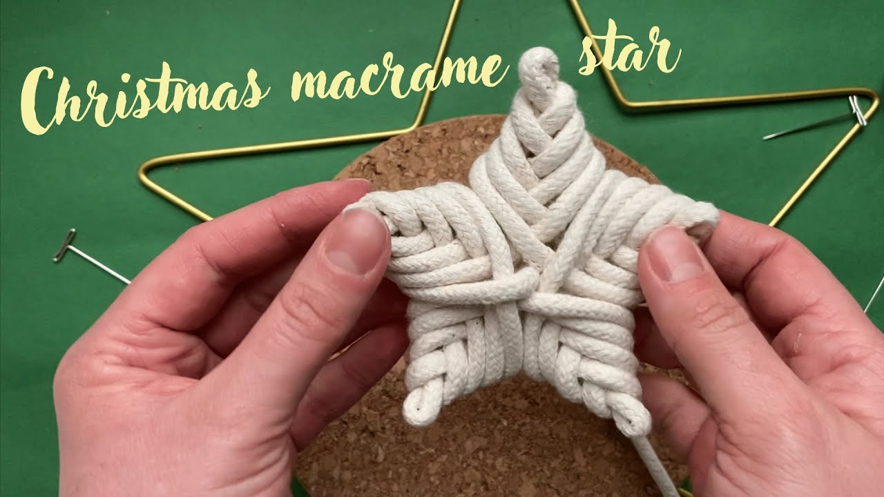 How To Make Macrame Star || Easy Macrame Tutorial || Christmas Decor ...