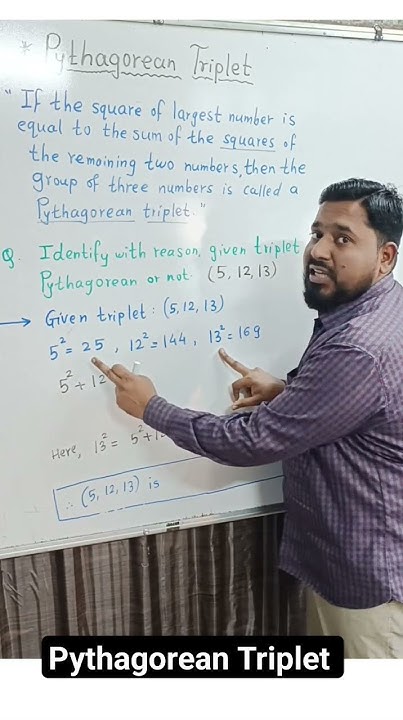 Pythagorean Triplets| Finding Pythagorean triplet | class 7 | #shorts #pythagoras_theorem - YouTube