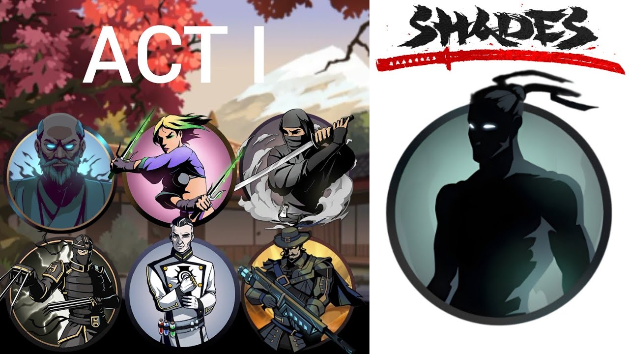 Shades: Shadow Fight Roguelike ACT I All BOSS - YouTube