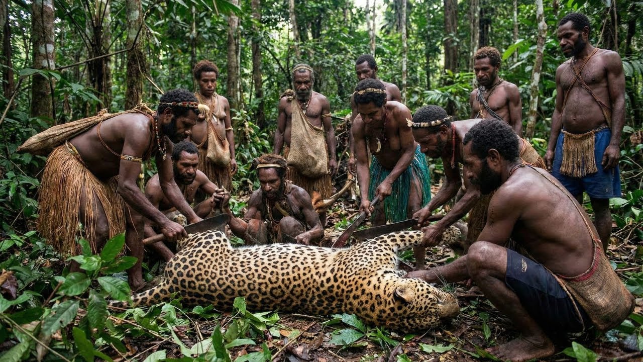 Indian Leopard Survival Hunt | Korowai Tribe Living 100% Off the Land ...