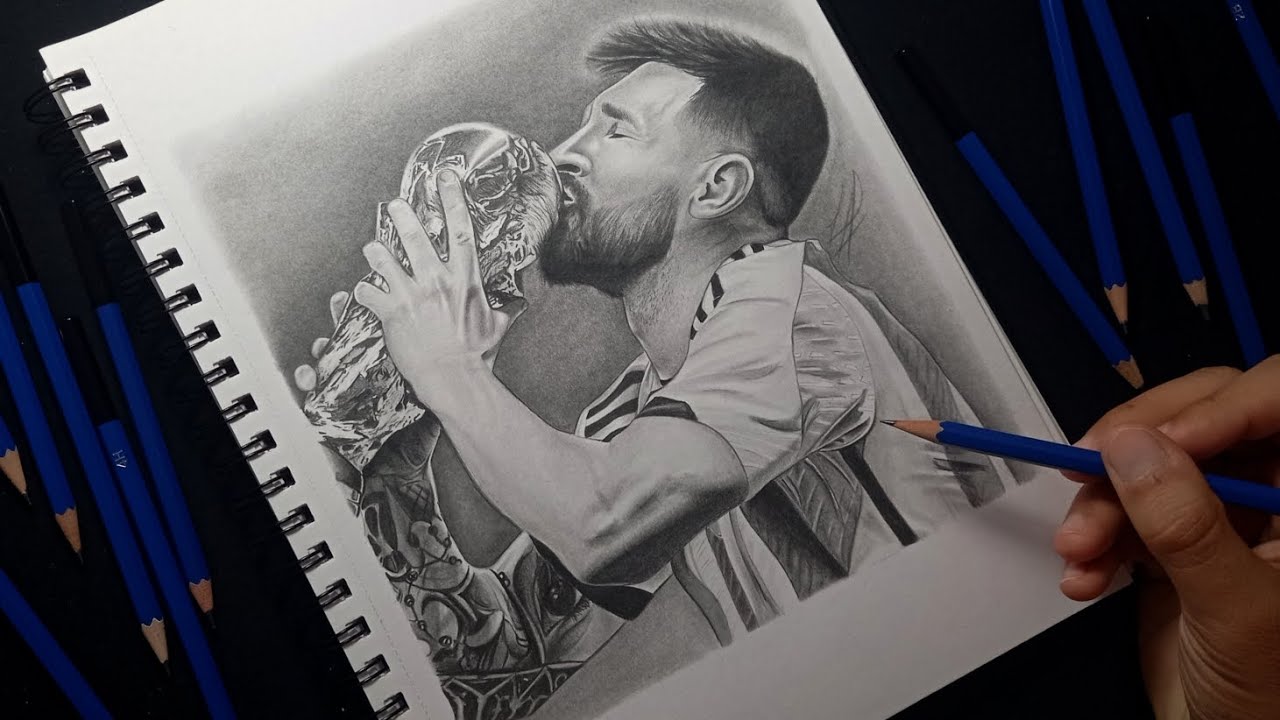Drawing Lionel Messi/World Cup 2022⚽🏆 - YouTube