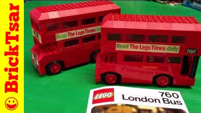Vintage LEGO 760 London Bus large vehicle Legoland set from 1975 Double ...