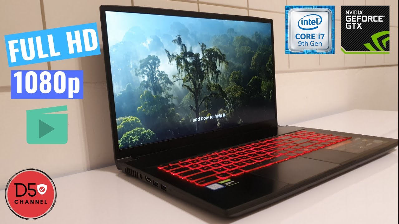 MSI GF75 9SD FHD Movie 1080p - YouTube