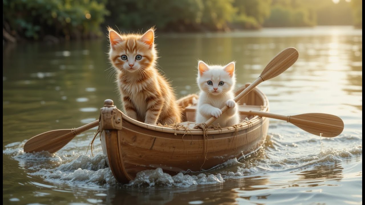Cats Boat Adventure on the River | LearningMelodies@learningmelodies01 ...