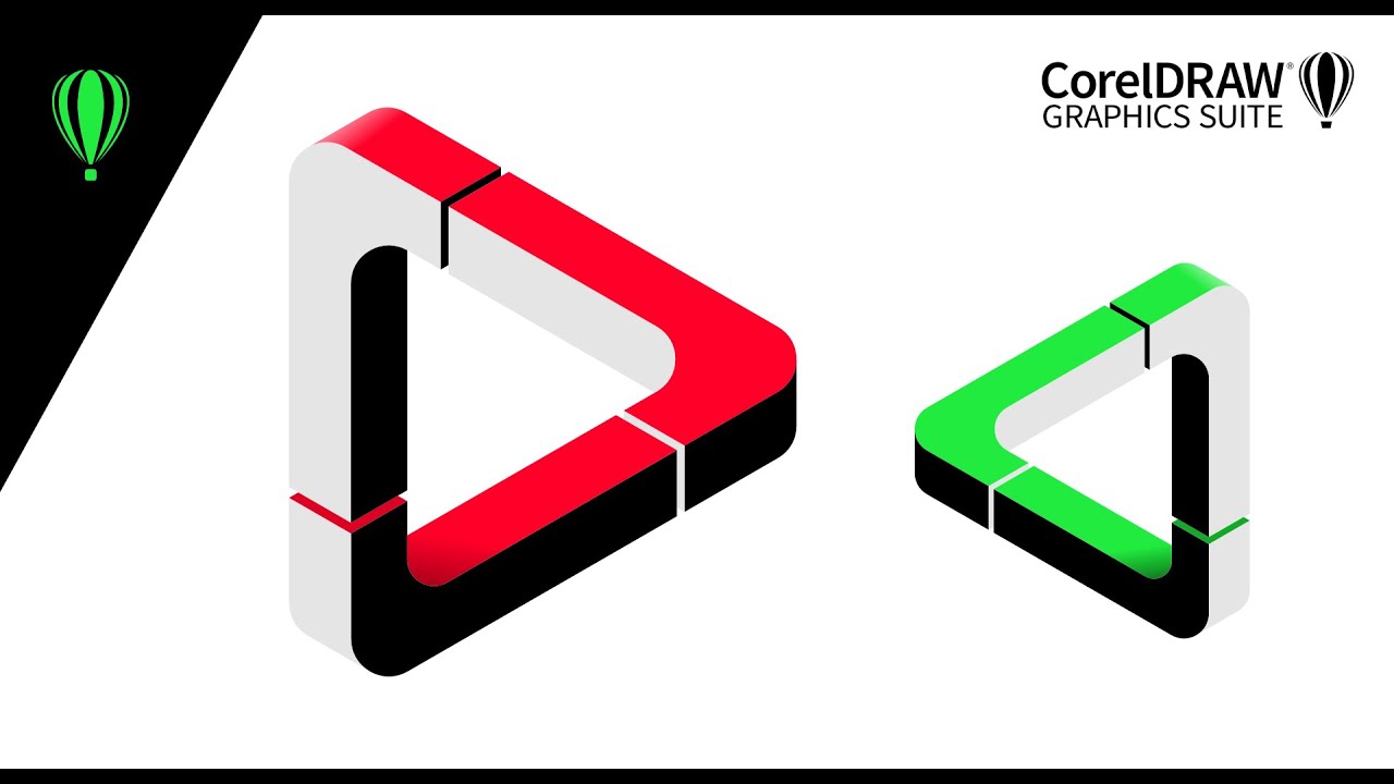 CorelDRAW tutorial - 3D object / optical illusion - YouTube