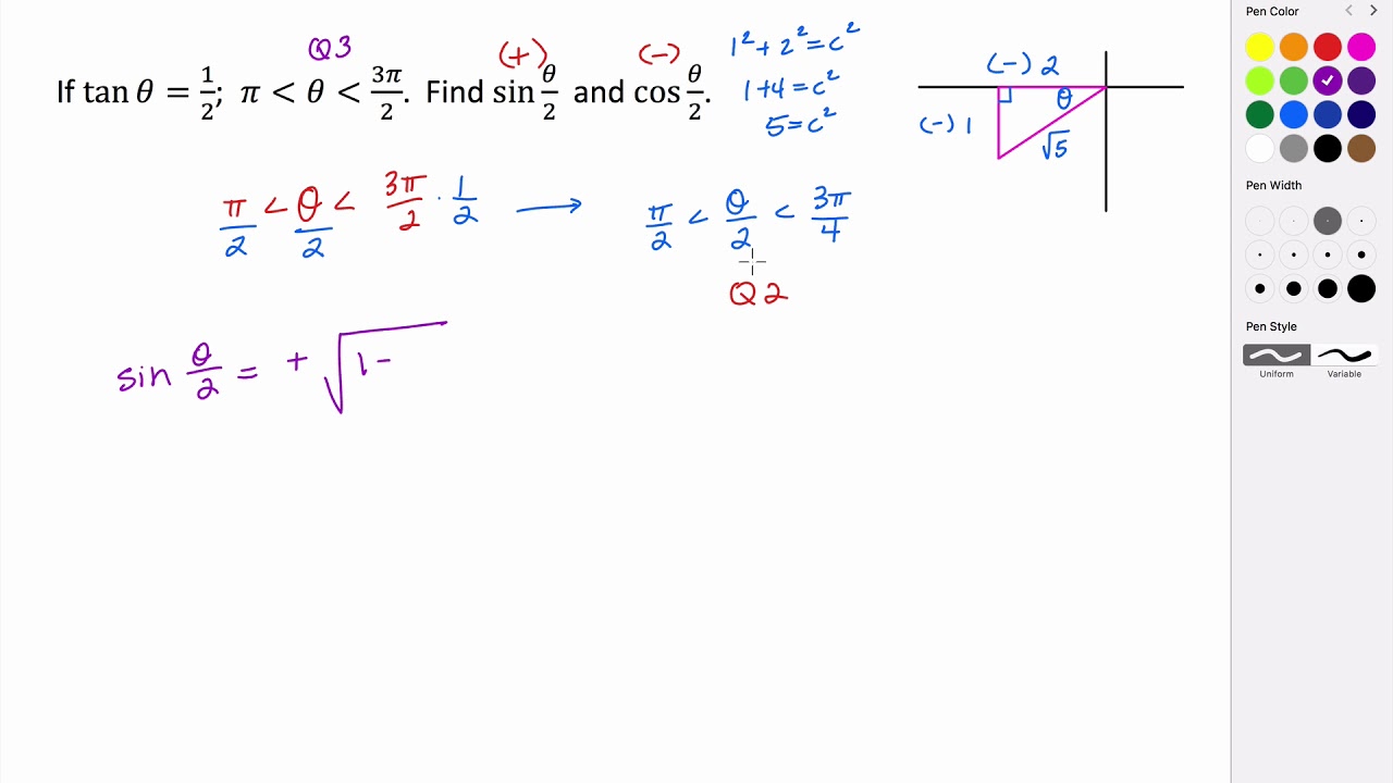 Using the Half-Angle Formula (Example 2) - YouTube