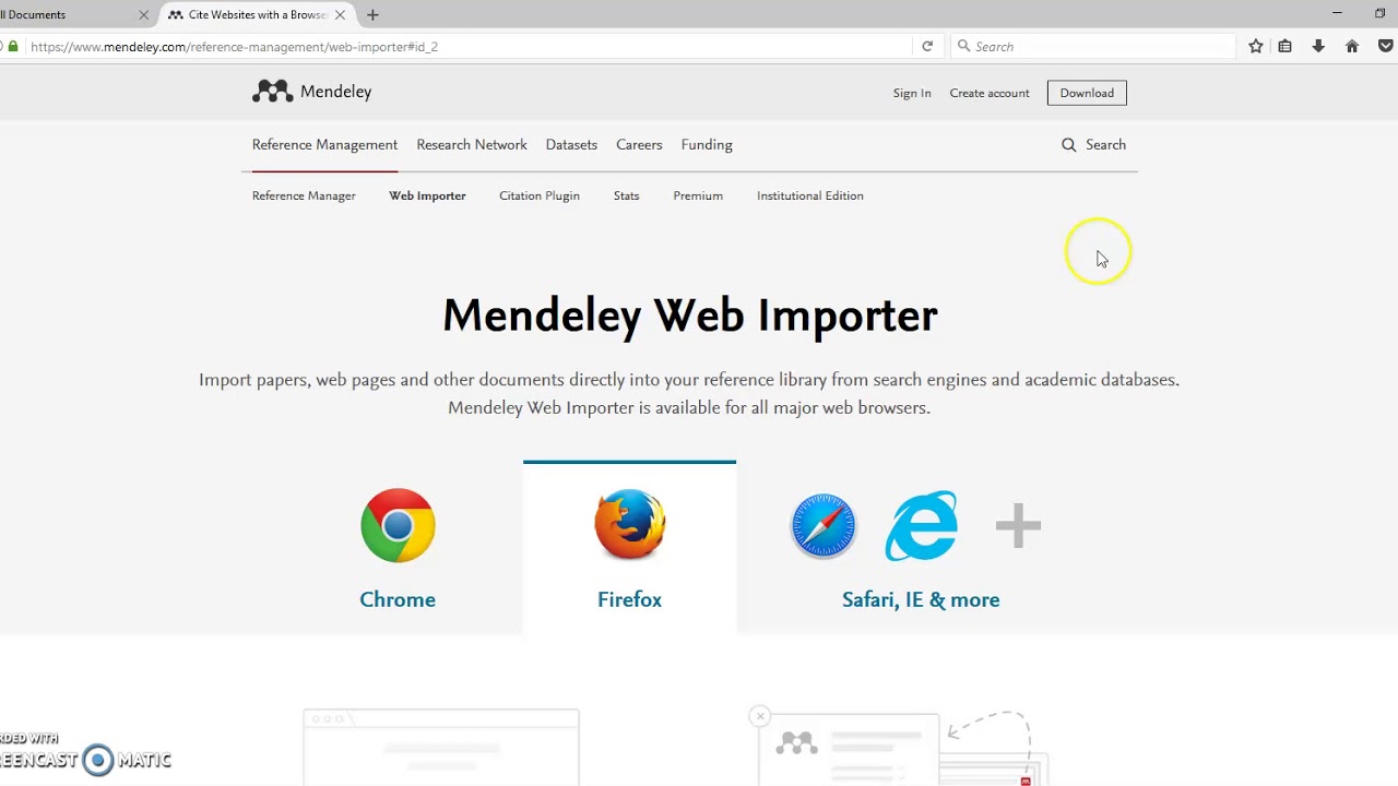 How to use Mendeley Part 3 - Installing Mendeley Web Importer - YouTube