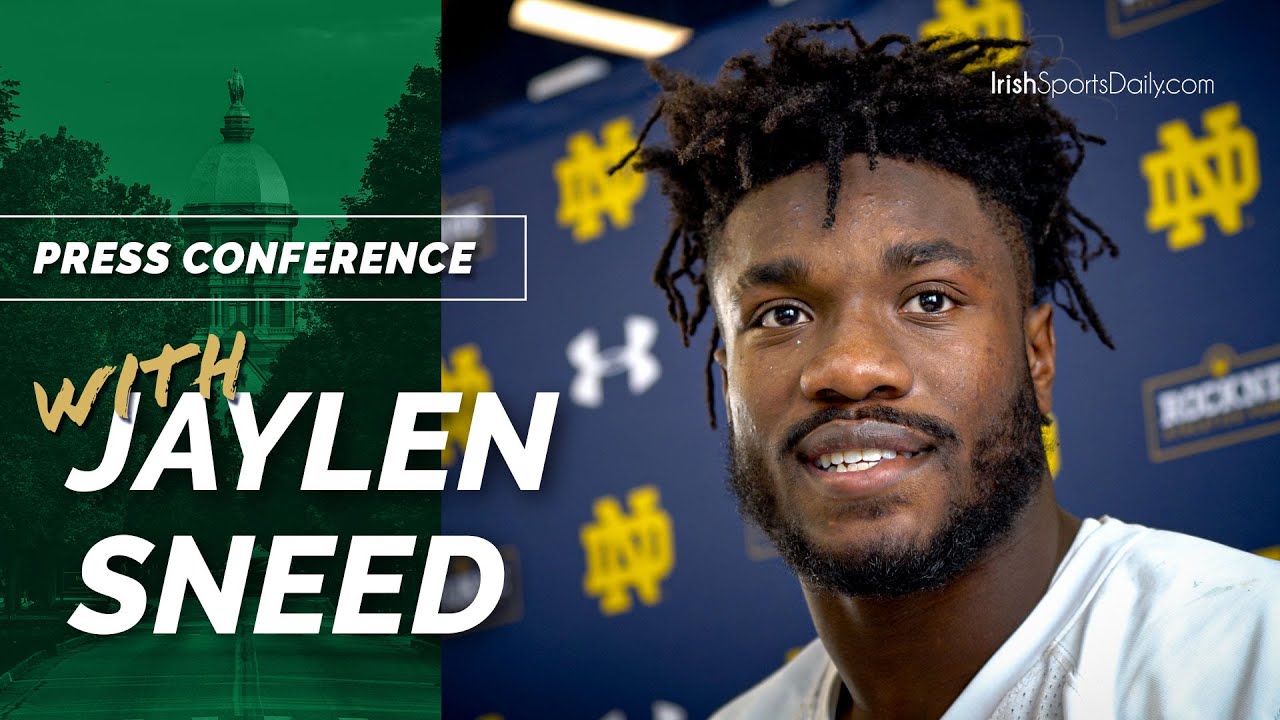 Notre Dame LB Jaylen Sneed on Playing South Carolina & Freshman Year ...
