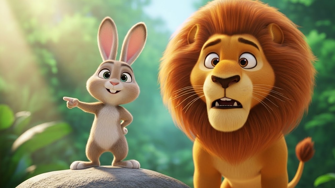 The Clever Rabbit & The Greedy Lion 🐰🦁 | Moral Story for Kids | 3D ...
