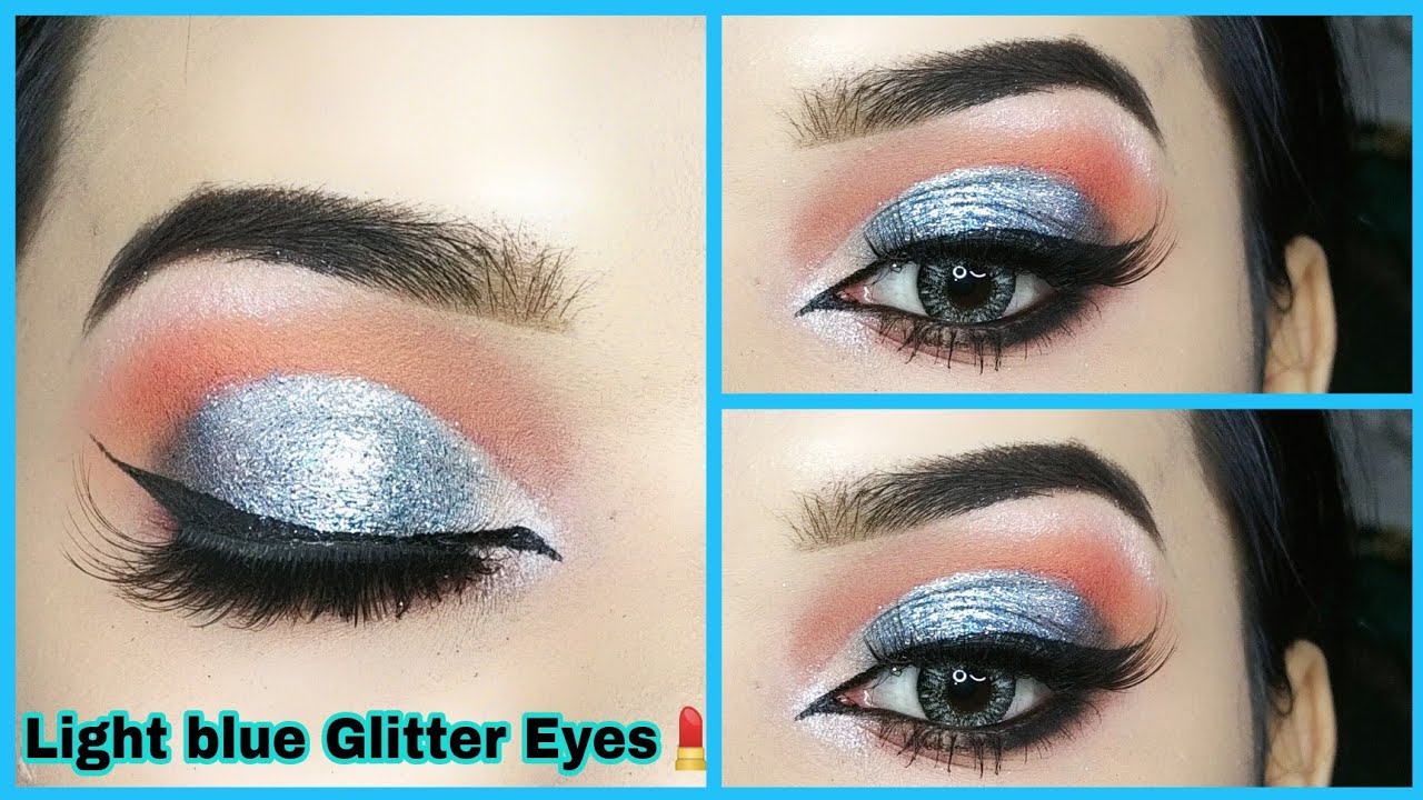 Light Blue And Silver Makeup