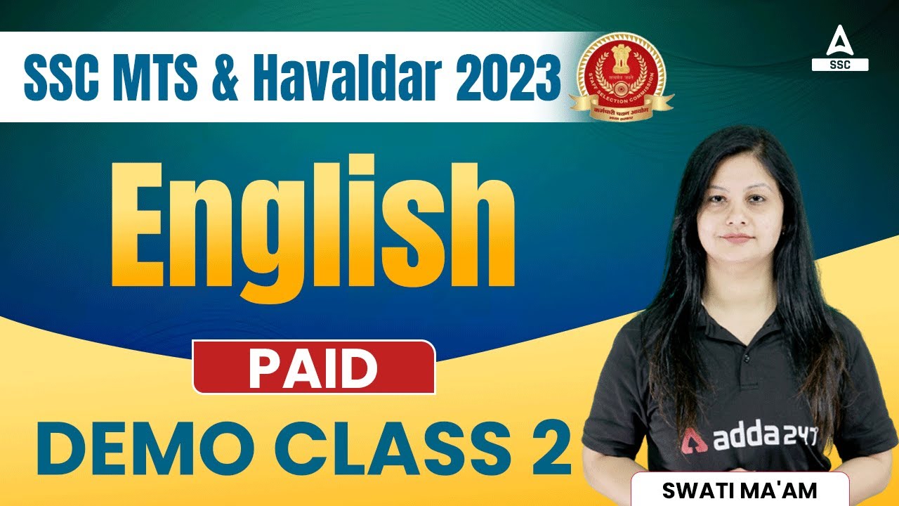 SSC MTS & Havaldar 2023 | SSC MTS English | Paid Demo Class 2 | By ...
