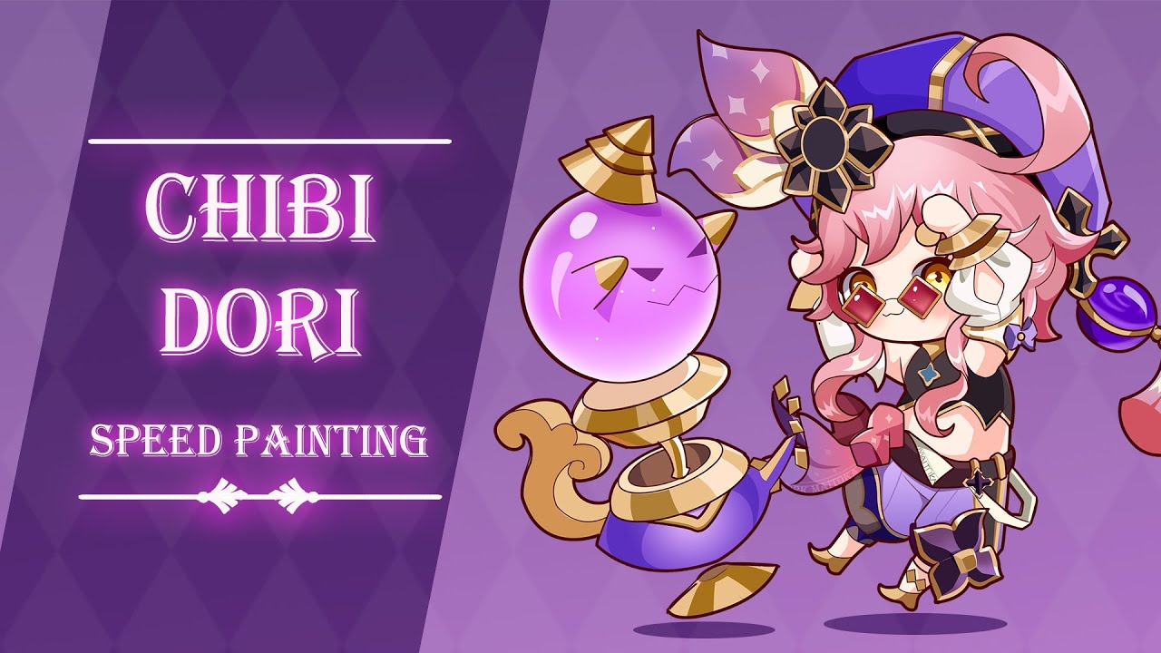 [Speed Paint] Chibi #Dori #genshinimpact #digitalpaintingtutorial - YouTube
