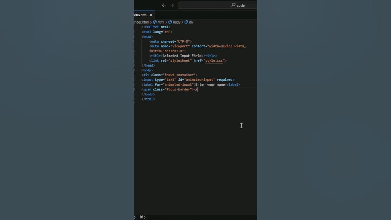 Animated Input Field Htmlcss Codingtutorials Smooth Transition Effects Youtube