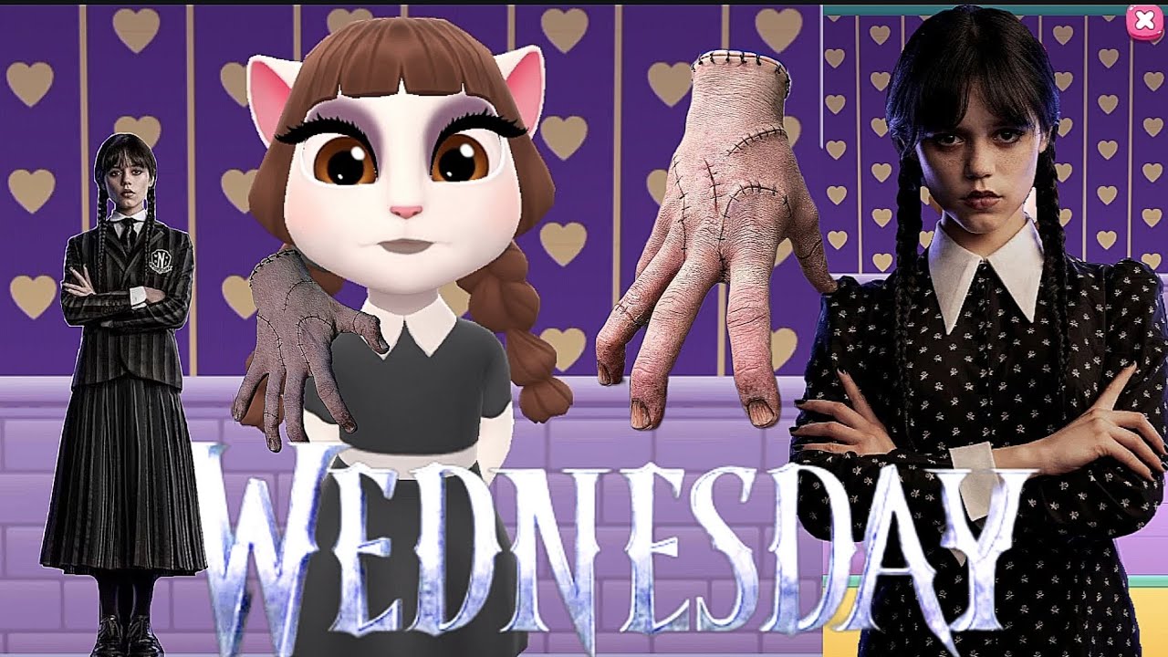 Talking Angela as Wednesday 👯 - YouTube