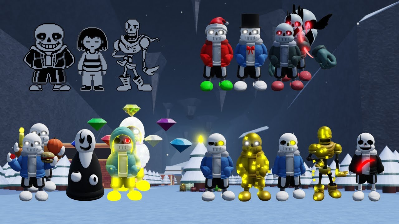 Untitled Sans Battles showcase all badge characters ft. gfb,dust,anti ...