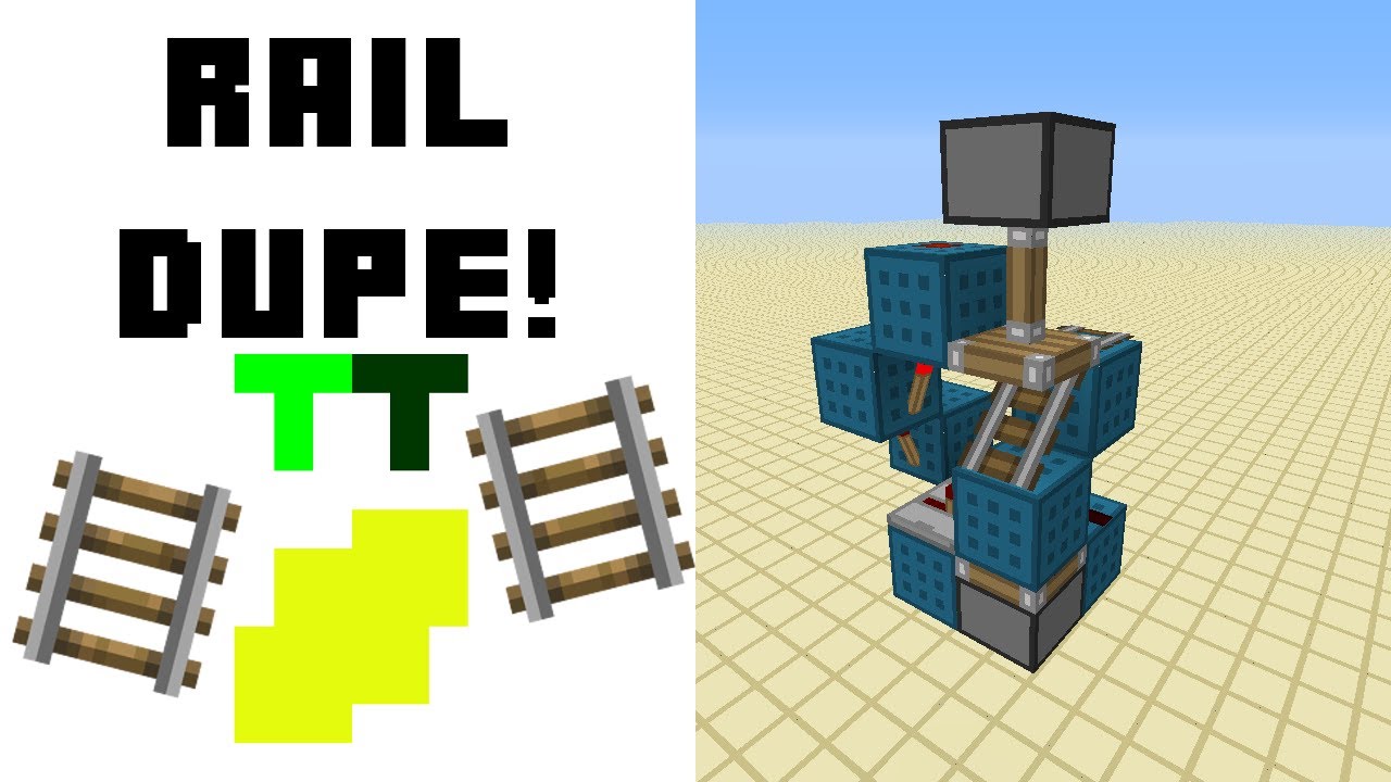 Rail dupe 1.5 - Minecraft Redstone Tutorial - YouTube