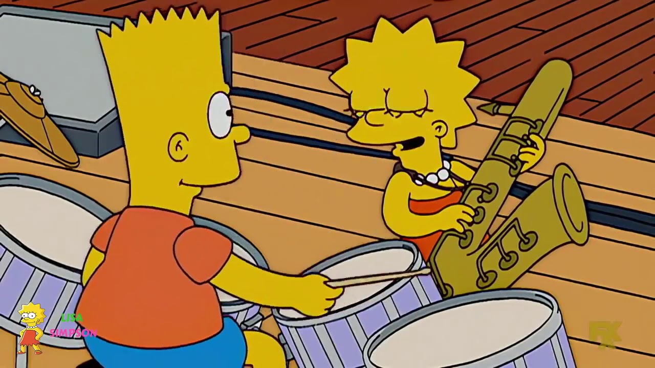 The Simpsons - Bart plays the drums - YouTube